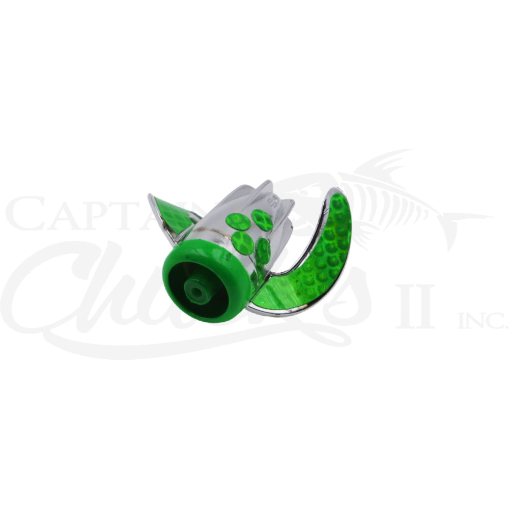 Whirly Gig Green/Chrome – Captain Chuck's II